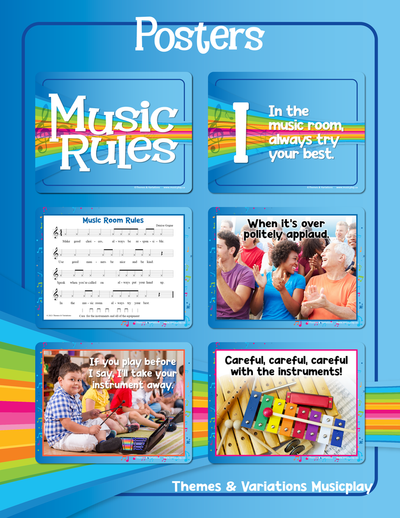 Music Rules Poster Pack | Themes & Variations - Musicplay