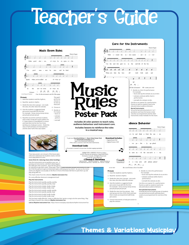 Music Rules Poster Pack | Themes & Variations - Musicplay