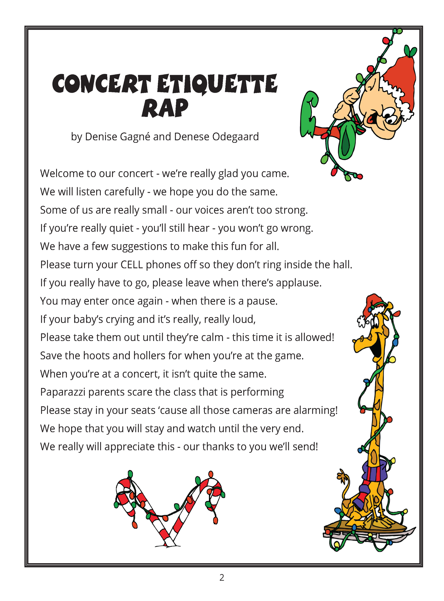 Holiday Concert Scripts | Musicplay - Themes & Variations