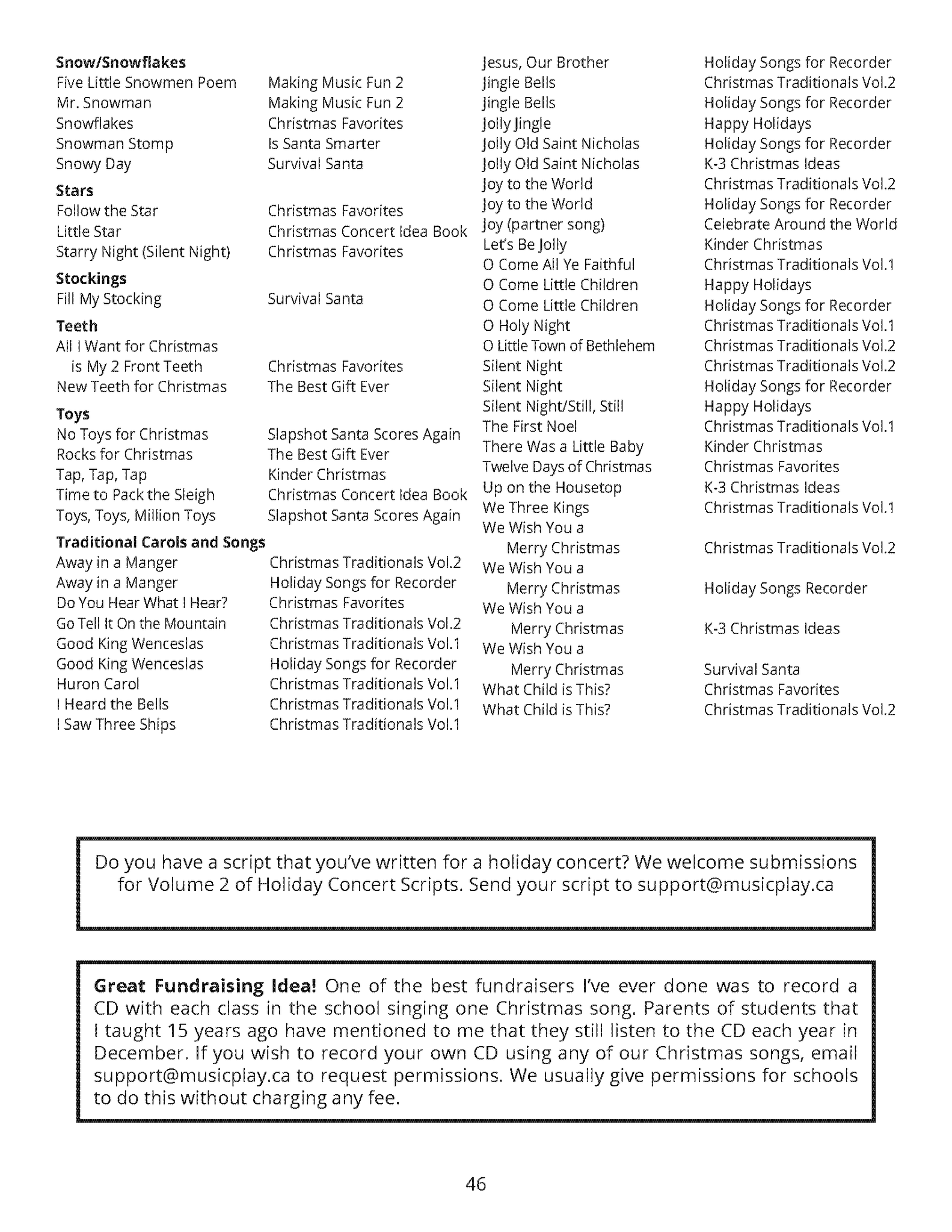 Holiday Concert Scripts | Themes & Variations - Musicplay